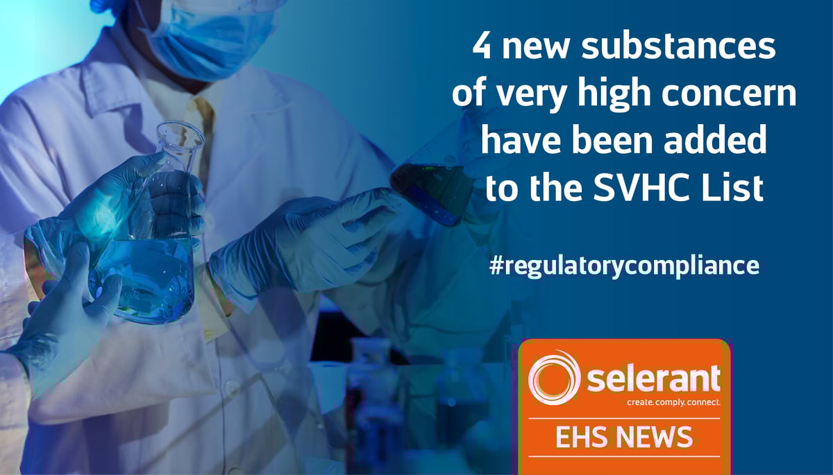 4 new substances of very high concern have been added to the SVHC List