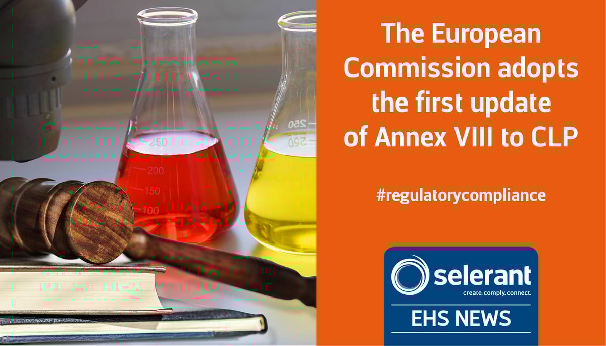 The European Commission adopts the first update of Annex VIII to CLP