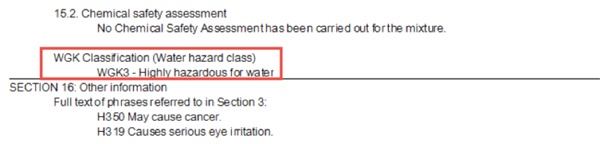 Water hazard for Germany